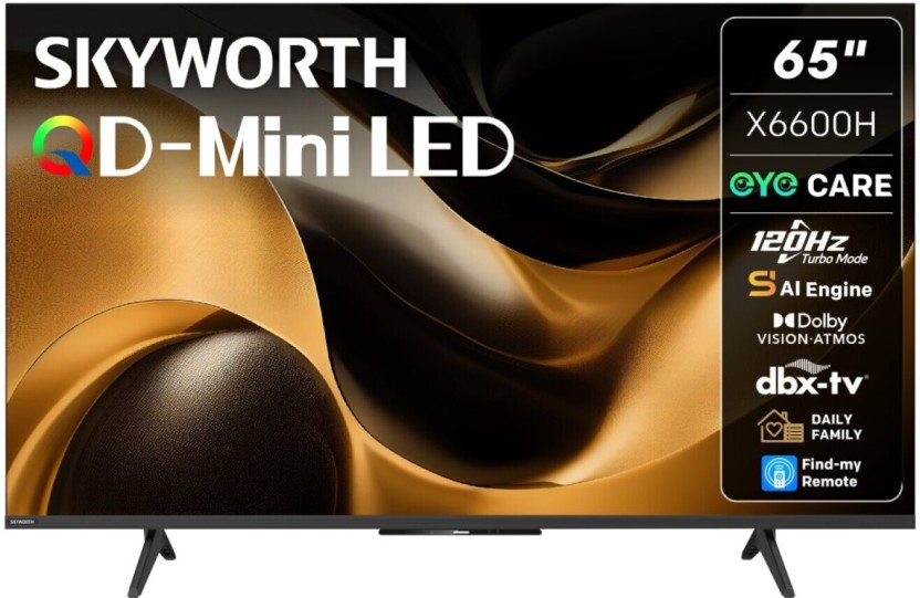 Skyworth 165 cm (65 inch) Mini Led Ultra HD (4K) Google Flat-Panel TV ...