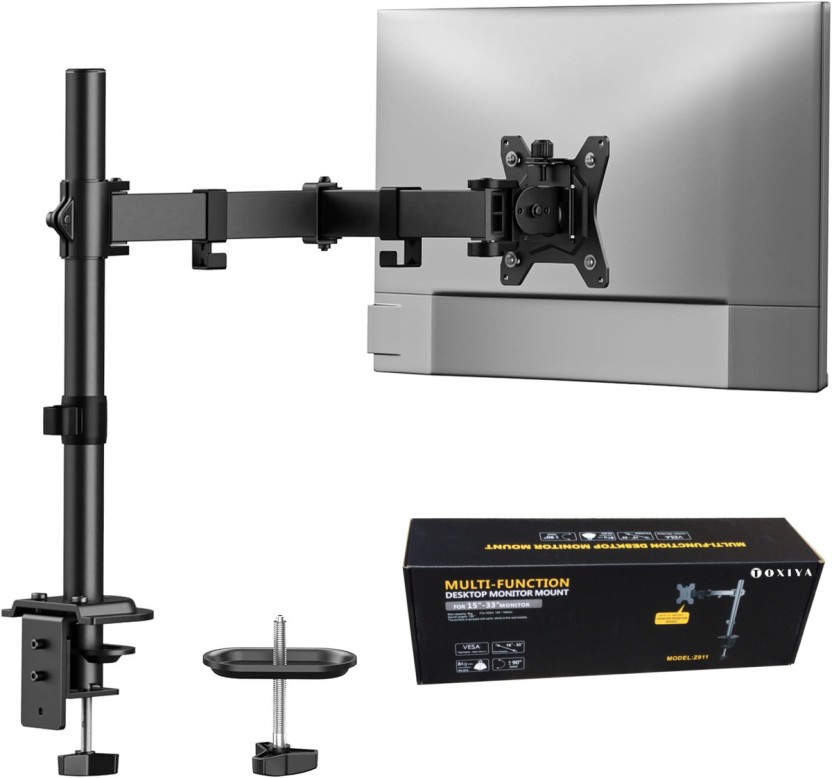 TOXIYA Single-Arm Adjustable Computer Monitor Stand, Holds 32-inch ...