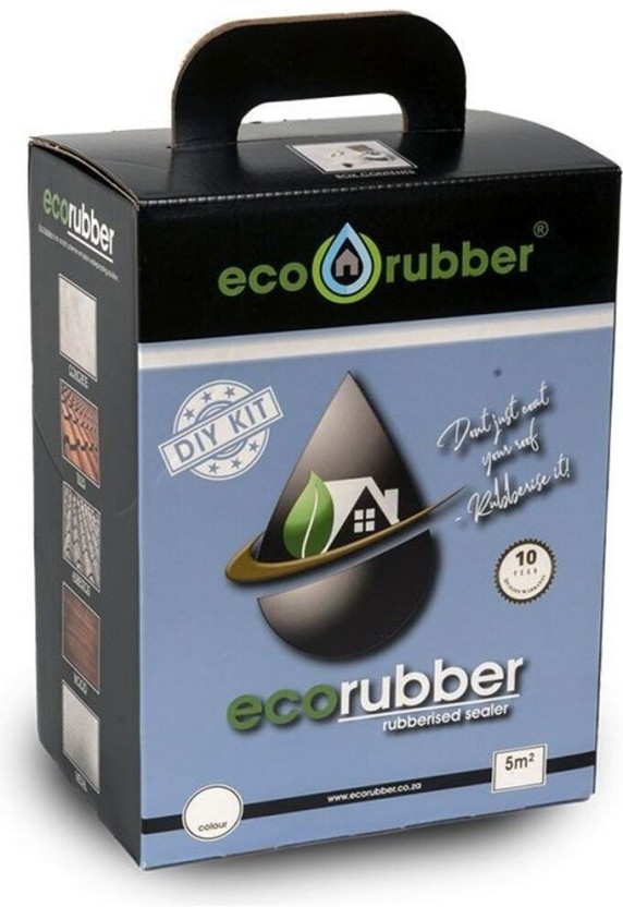 ECO RUBBER Rubberized Waterproof Sealer Contractors White Emulsion Wall ...