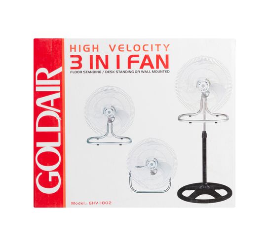 Goldair 45 cm 3-in-1 High Velocity Pedestal Fan | Makro
