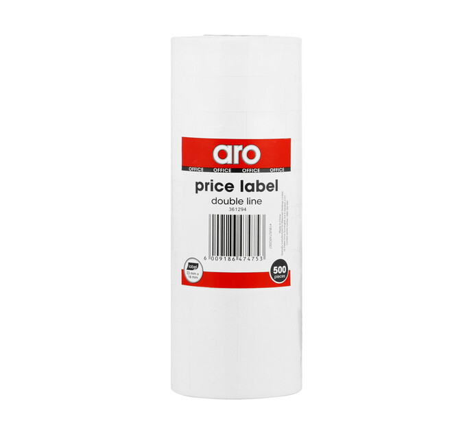 ARO Double Line Price Label Roll 500 Pieces | Makro