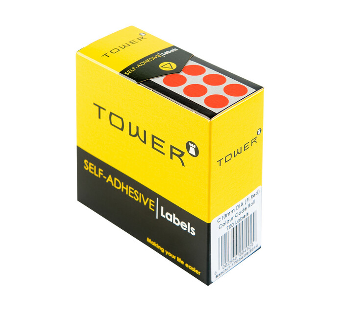 Tower C19 Colour Code Labels Noen Red Dot Each | Makro