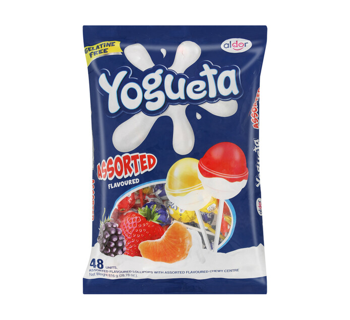 Yogueta Lollipops Assorted (1 x 48's) | Makro