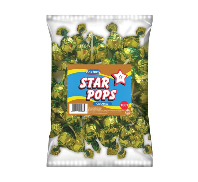 Baxtons Star Pops Lollies Caramel Mix (10 x 100's) | Makro