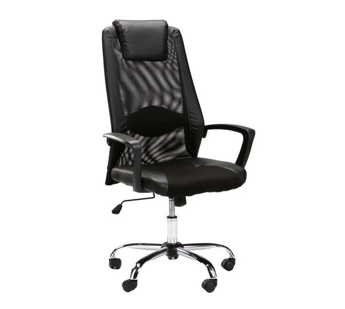 EXEC HIBACK OFFICE CHAIR W-156 CHROME BASE - BLACK | Makro