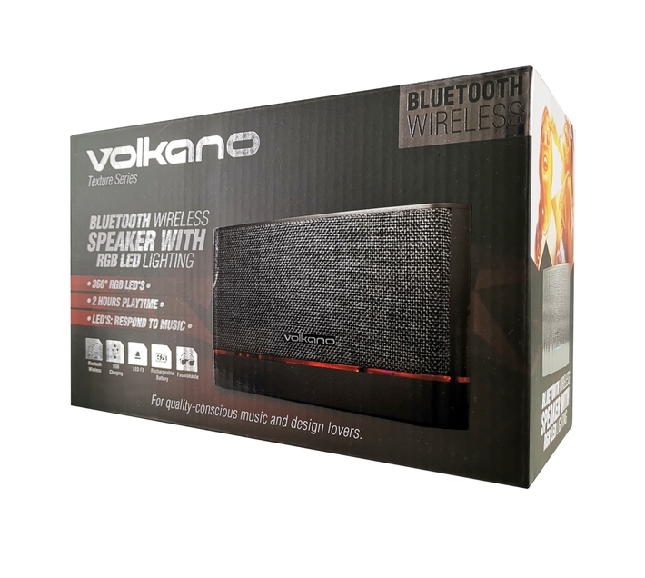Volkano Texture Series Bluetooth Speaker - Dark Grey | Makro