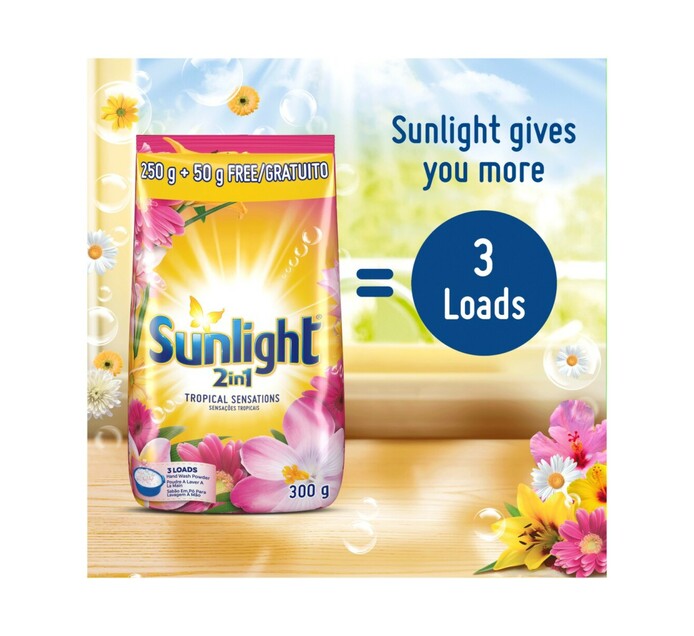Sunlight Hand Washing Powder + 50g Free Tropical (60 x 250g) | Makro