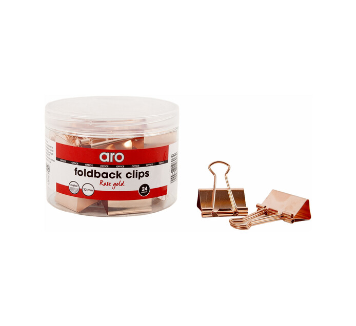 ARO 32MM Foldback Clips Rose Gold Each | Makro