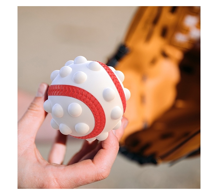 Tennis Ball Fidget Pop It - White & Red | Makro