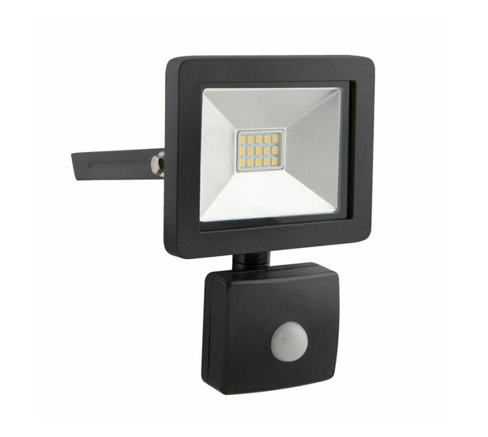 Eurolux - Led Floodlight 10W With Sensor Black | Makro