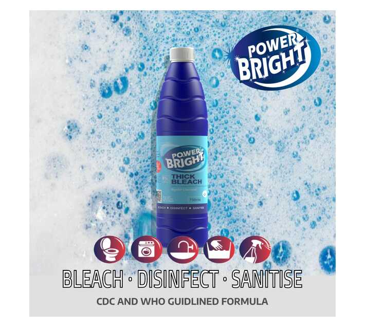 Power Bright 5 Percent Pro Disinfecting Thick Bleach - 750ml | Makro