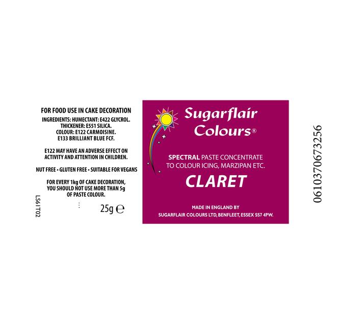 SugarFlair Spectral Concentrated Edible Paste Food Colouring - Claret ...