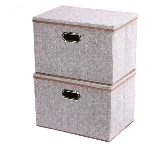 2 Pack Folding Canvas Storage Box | Makro