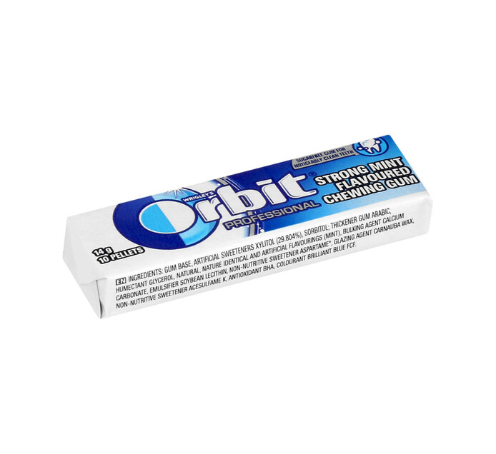 Orbit Gum Pellet Pack Strong Mint (1 x 10's) | Chewing Gum | Chewing ...