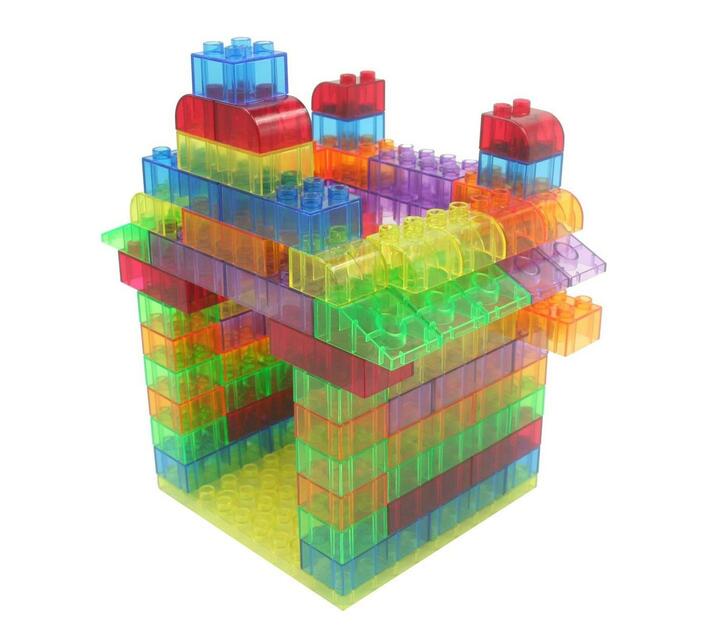 Transparent Large Building Blocks Bricks (90 Piece) | Makro