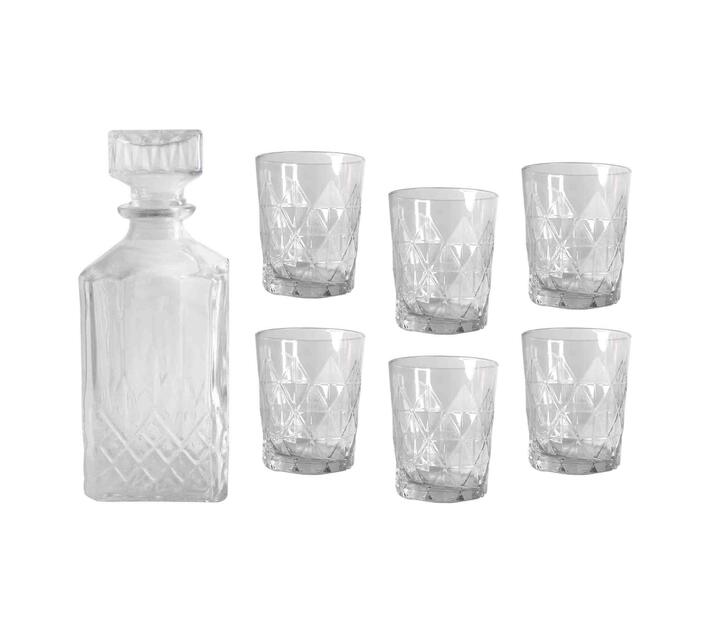 7 Piece Angular Glass Carafe and Tumbler Set | Makro