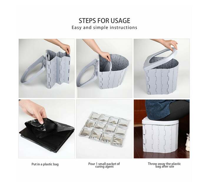 Foldable Portable Camping Potty Toilet | Makro