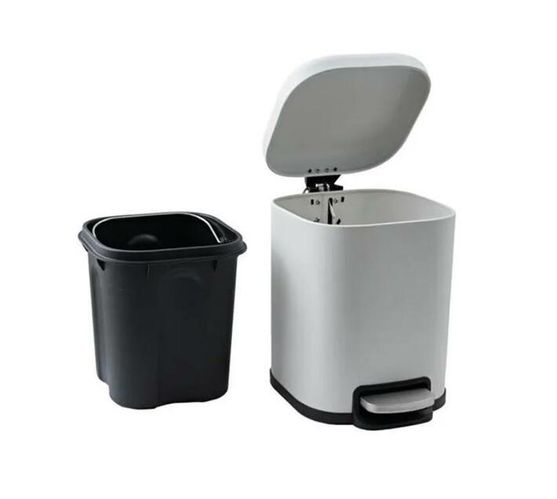 Compact Bathroom Pedestal Bin - 6L - White | Makro