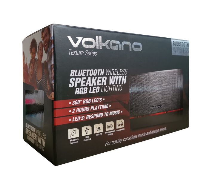 Volkano Texture Series Bluetooth Speaker - Dark Grey | Makro