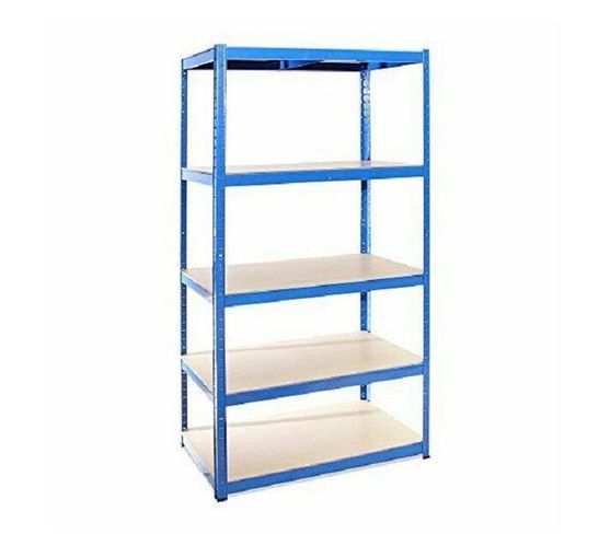 G-Rack 5 Tier Shelf Steel Blue Shelving Galvanised & Painted ...