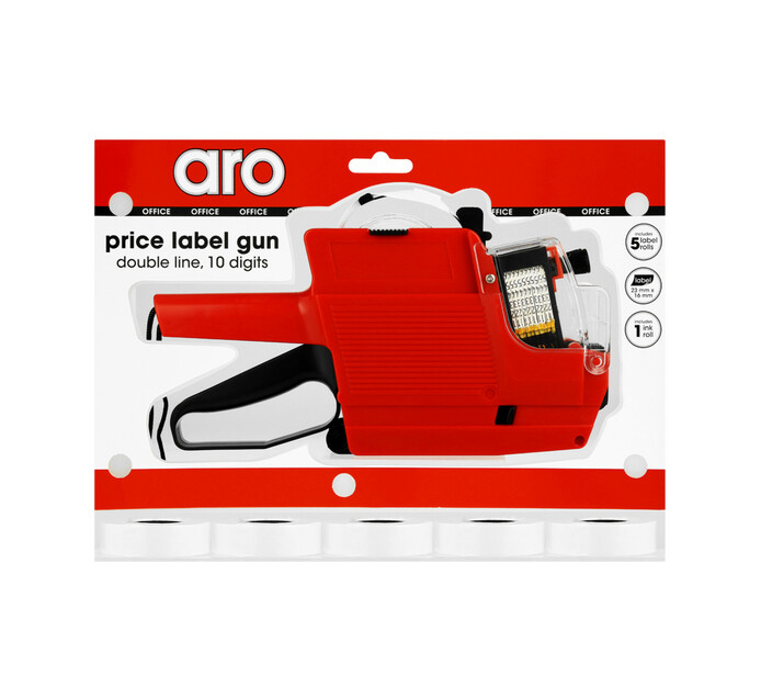 ARO 10-Digit Double Line Price Label Gun plus Extra Roll | Makro