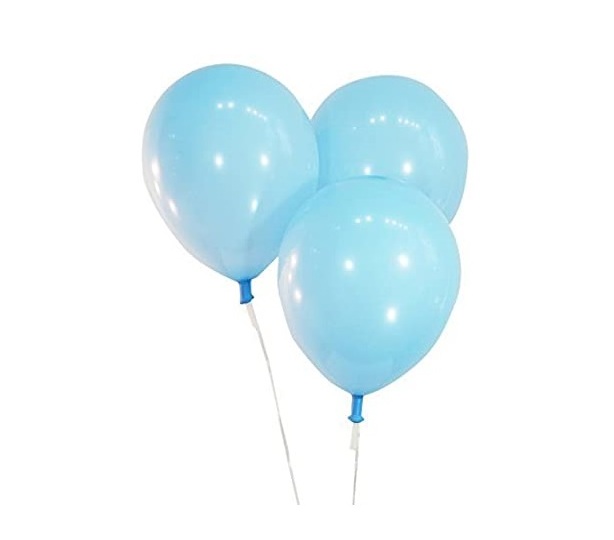 Party- Junxion Latex Helium Balloons Light Blue - Pack of 12 | Makro
