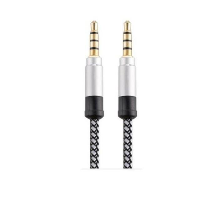 Nylon Braided AUX Cable - White | Makro