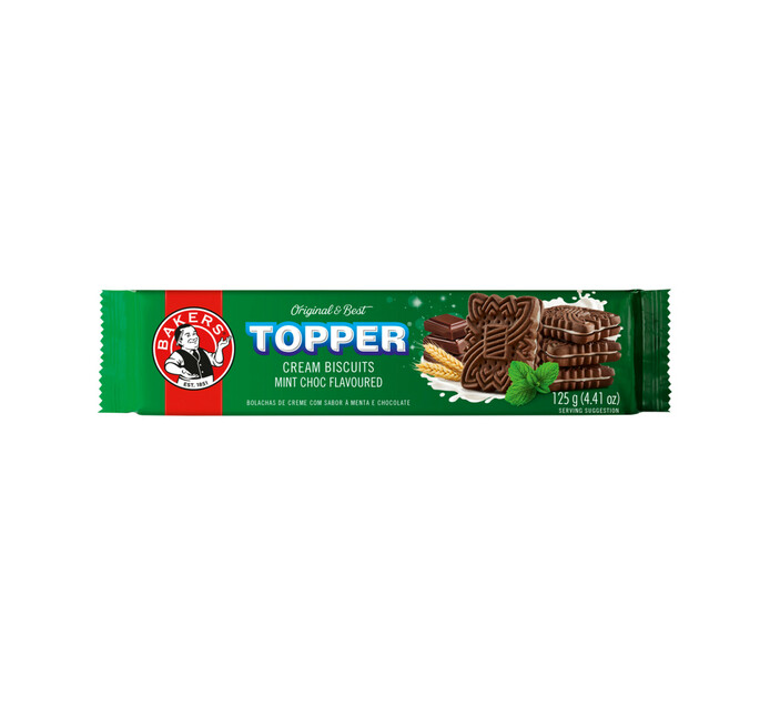 Bakers Topper Biscuits Choc Mint (12 x 125g) | Fancy Sweet | Biscuits ...