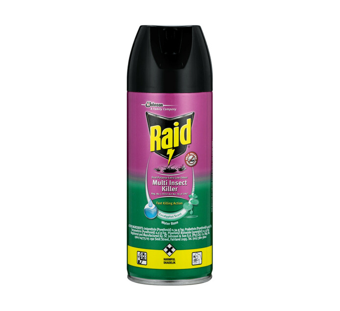 Raid Insect Spray Low Odour Eucalyptus (24 x 300ml) | Makro