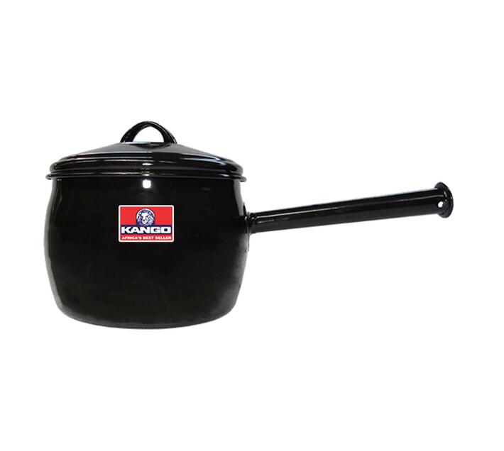 Kango Enamel Bellied Pot 5.7L- Black | Makro