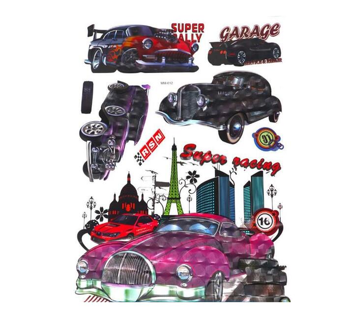 Vintage Cars 3D Wall Art Stickers Option2 | Makro