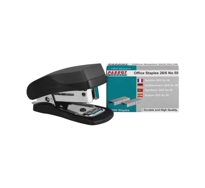 Parrot Products Plastic Mini Stapler Black + 1000 Staple | Staplers ...