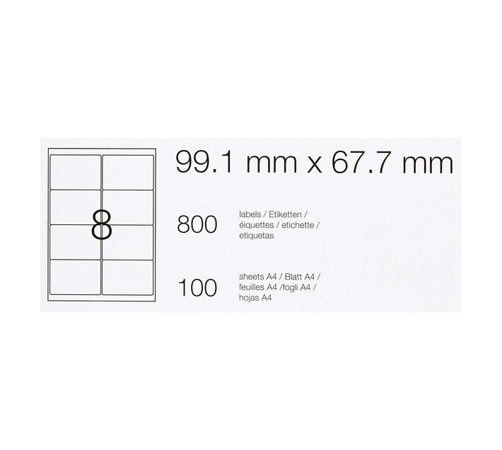 Amazon Basics Multipurpose Address Labels, 99.1mm x 67.7mm, 100 Sheets ...