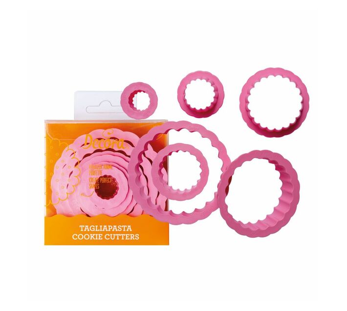 Decora Cookie Cutters Round Scalloped Set of 6 | Makro