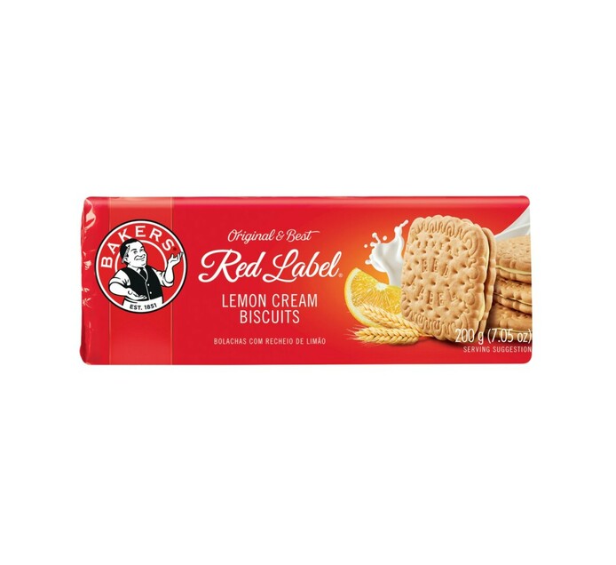 Bakers Red Label Biscuits Lemon Creams (12 x 200g) | Makro