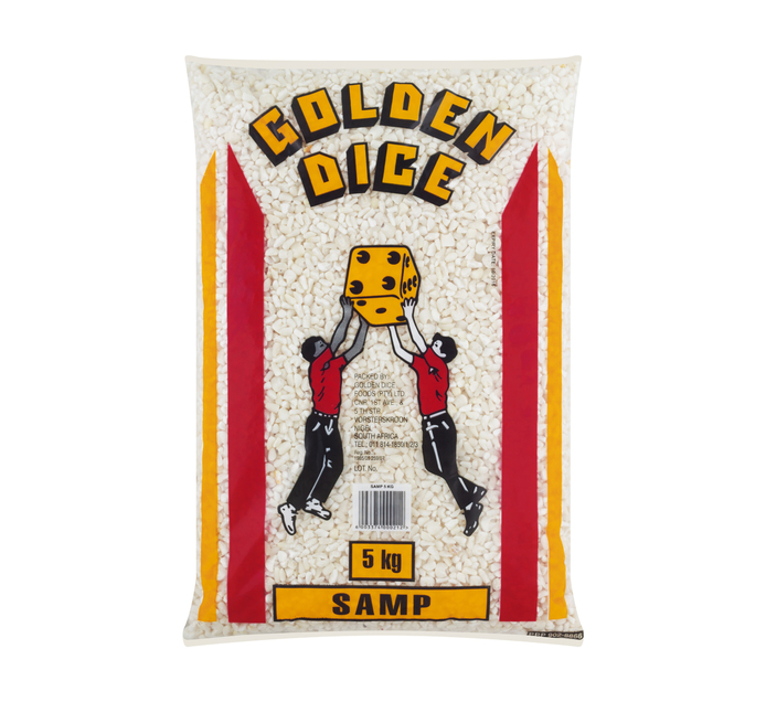 Golden Dice Maize Samp (1 x 5kg) | Samp Balers | Samp | Grains, Rice ...