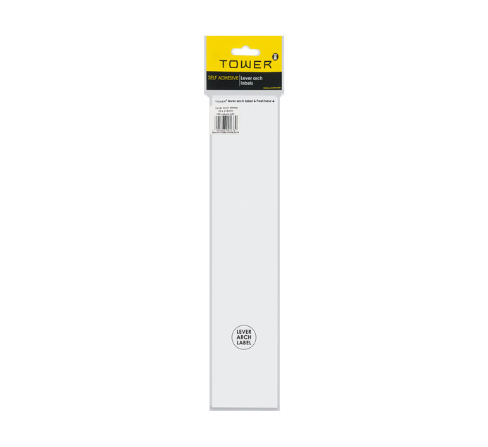 Tower Lever Arch Labels White 100-Pack White | Makro