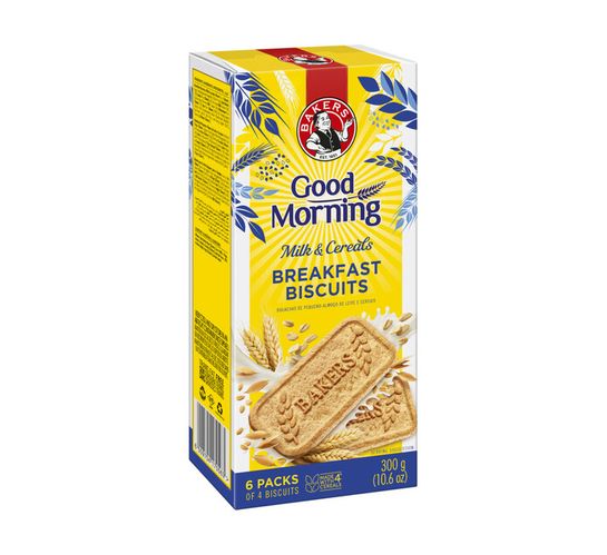 Bakers Good Morning Biscuits Milk&Cereals (12 x 300g) | Peanuts ...