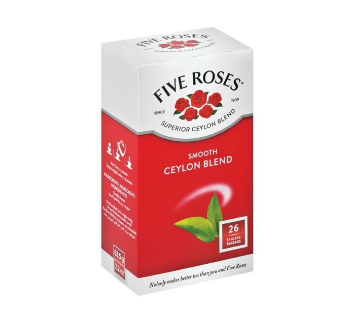 Five Roses Tagless Teabags Regular (1 x 26's x 6) | Makro