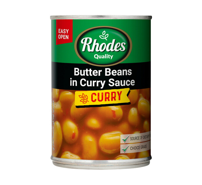 RHODES BUTTER BEANS IN CURRY SCE 410G | Makro