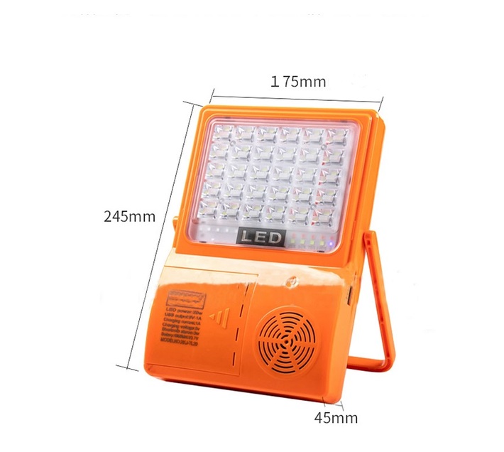 Solar Rechargeable LED Loadshedding Light with BT Speaker | Makro