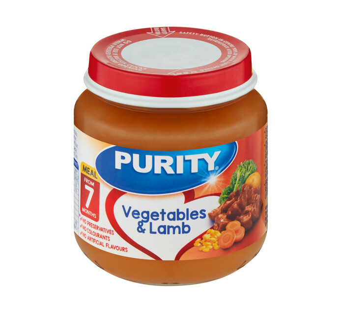 Purity 2nd Foods Veg&Lamb (6 x 125ML) | Makro