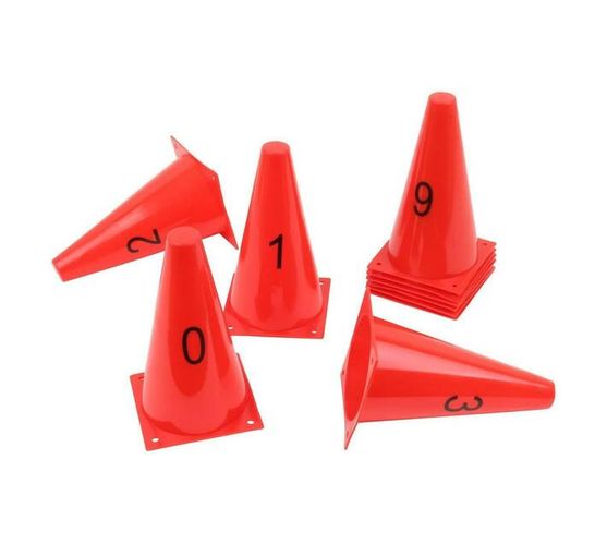 VINEX Math Numbered Cones (0 - 9) - With Printed Numbers (10 Piece) | Makro