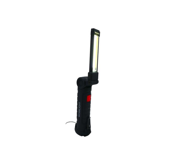 Rugged Rubber Rechargeable Foldable 2-1 Cob Light with Belt Clip | Makro