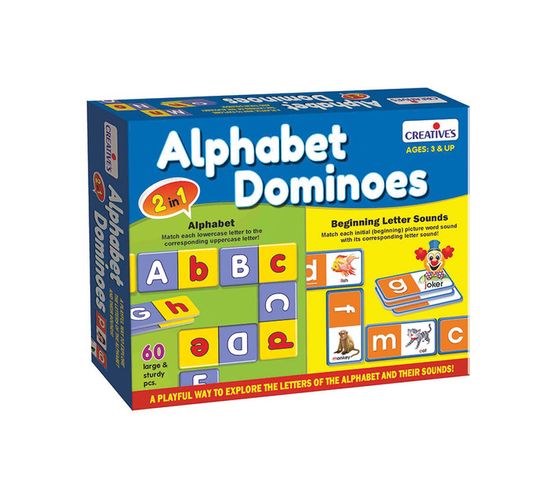 Creatives Alphabet Dominoes (2-in-1 Game) Explore and Learn the letters ...