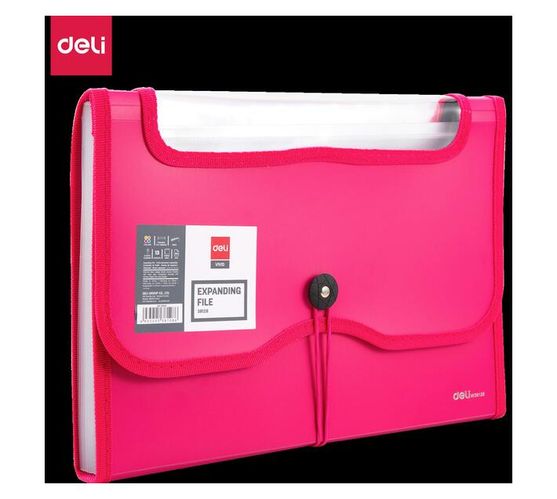 DELI A4 Expanding File 13 Pockets - Pink | Makro