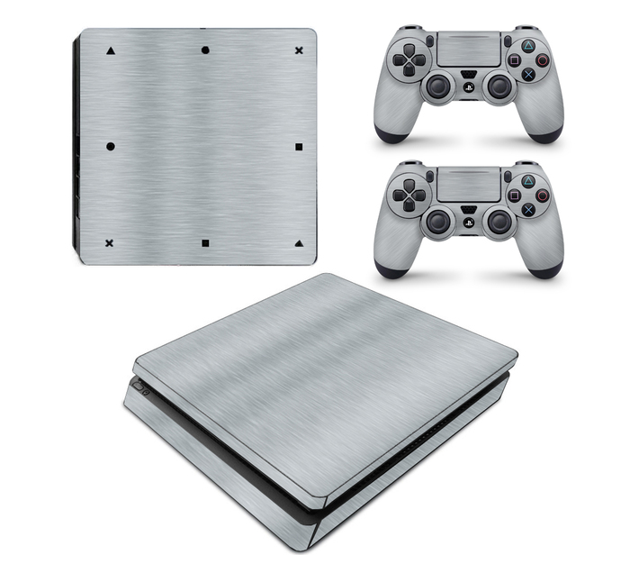 SKIN-NIT Decal Skin For PS4 Slim: Brushed Aluminum | Makro