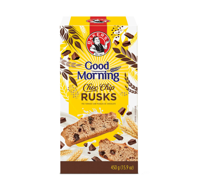 BAKERS GOOD MORNING RUSKS 450G,C/CHIP | Makro