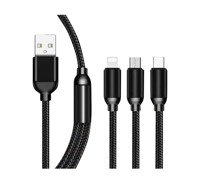 Superfly 3-in-1 Multi Charge Cable Type-C Micro Lightning Black | Makro