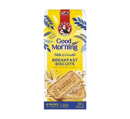 Bakers Good Morning Biscuits Milk&Cereals (12 x 300g) | Peanuts ...